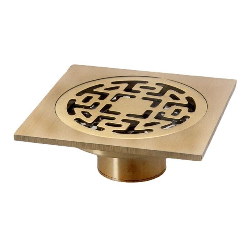 Scurgere pentru podea de dus, GOSTOCK®, Antimiros, 10 x 10 cm, Auriu ...