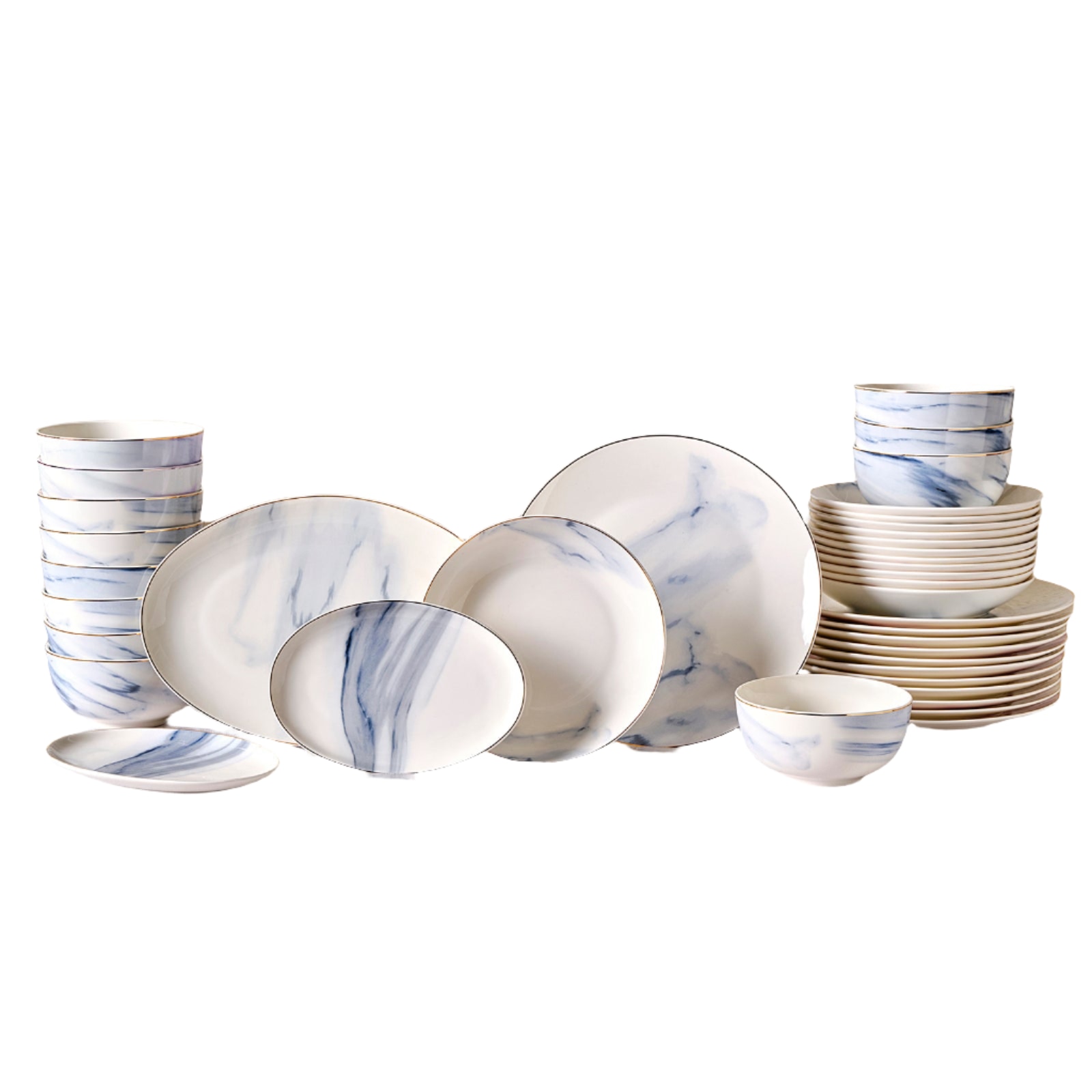 Set vesela pentru 12 persoane, Ria New Grey, Karaca, Portelen 39 piese ...