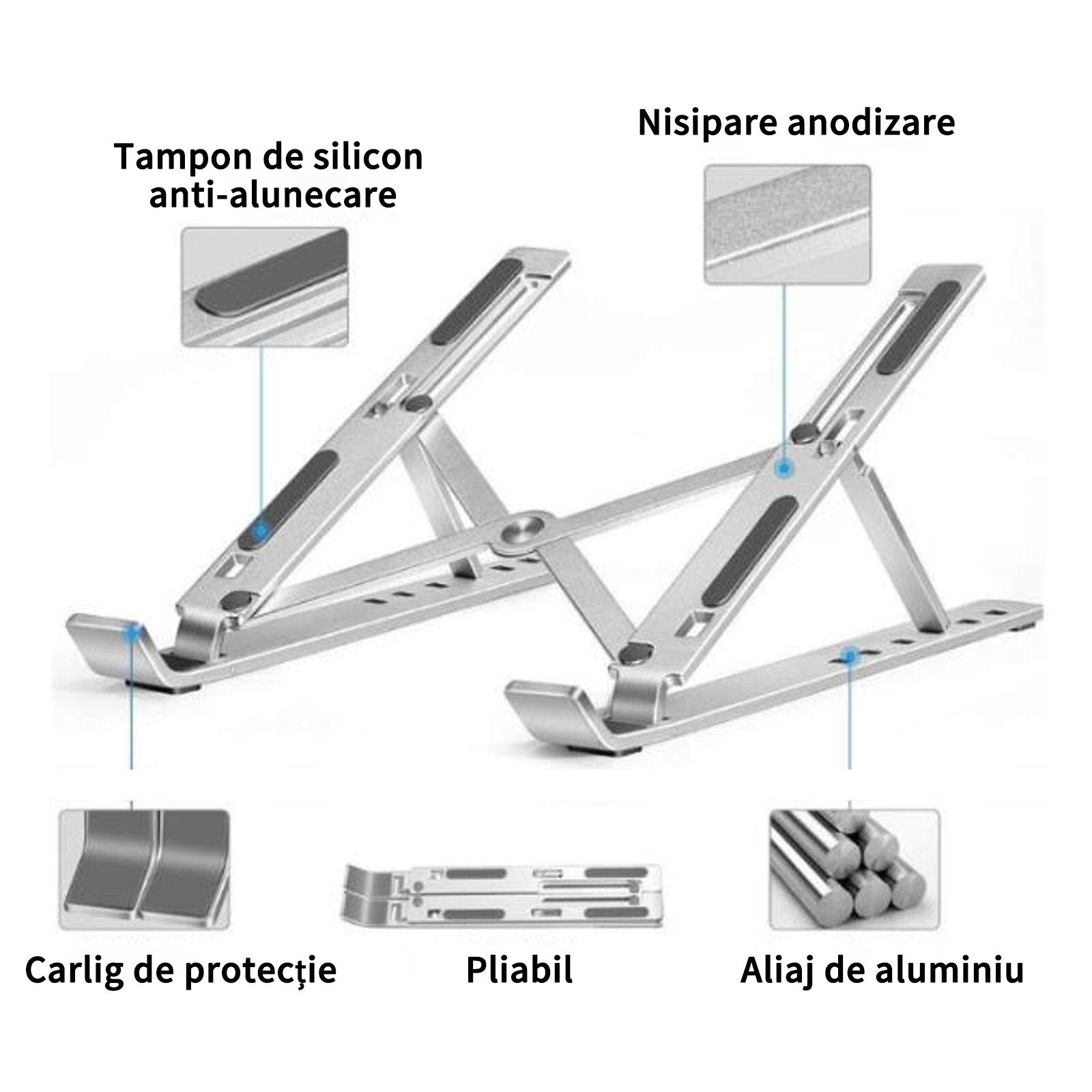 Suport pentru Laptop, Bolongking, Baza pliabila, unghi reglabil ...