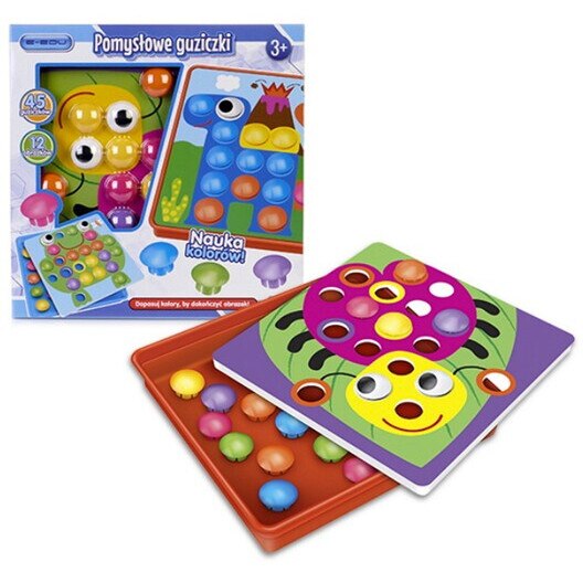 Set Puzzle Artyk, Mozaic Colorat, 12 Imagini, 45 Butoane, Multicolor ...