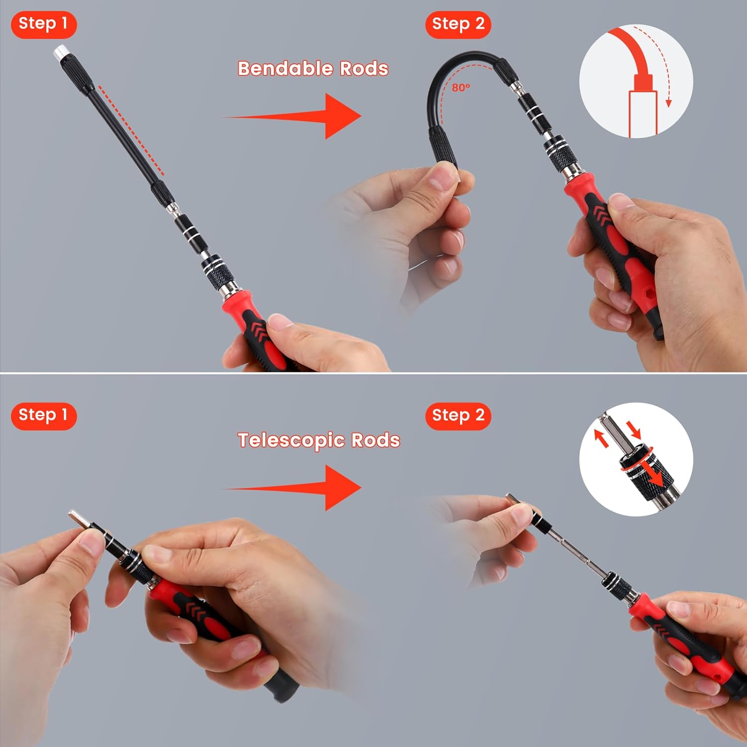 Kit de instrumente electronice 116 in 1, Enforose, otel crom vanadiu ...
