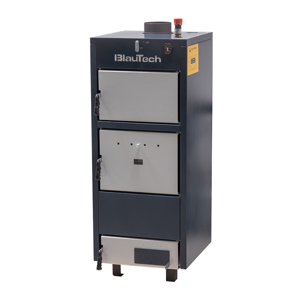 Cazan pe lemne, din tabla de otel, 18 kW, PMSBM20B, BlauTech - eMAG.ro