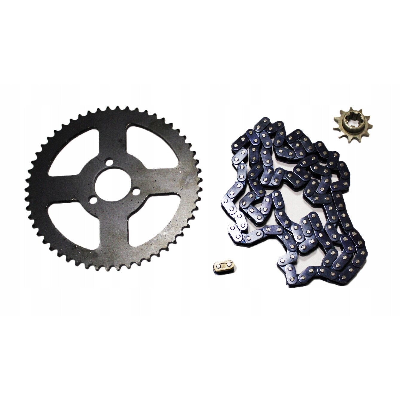 Set Transmisie Lant si Pinioane T8F AMPARTS pentru Pocket Bike Cross 2T ATV Pitbike, 11x64 dinti ...