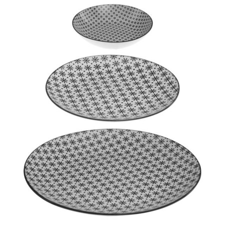 Serviciu masa pentru 6 persoane BOHEMIA, portelan, model floral - eMAG.ro