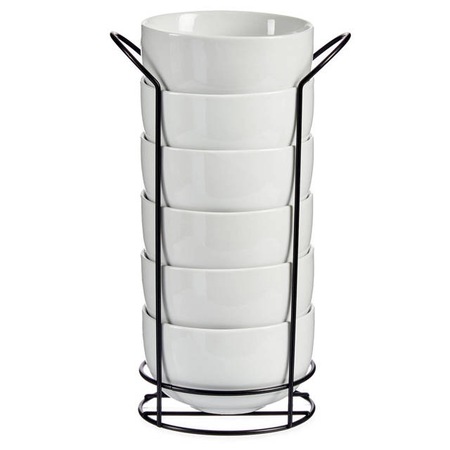 Set boluri pentru supa pe suport metalic, 800 ml - eMAG.ro