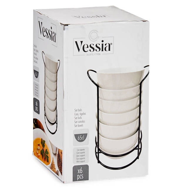 Set boluri pentru supa pe suport metalic, 800 ml - eMAG.ro