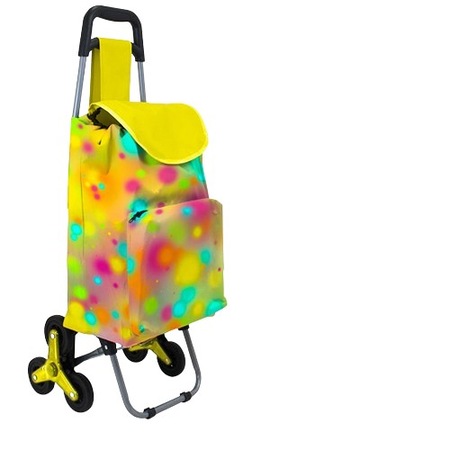 Carucior pentru cumparaturi, pliabil, 6 roti, 30 litri, Frandis, sac ...