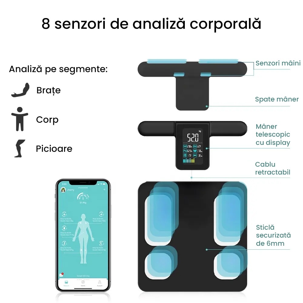 Cantar inteligent Innovify™ WeightSense, Edition 7050, scanare completa ...