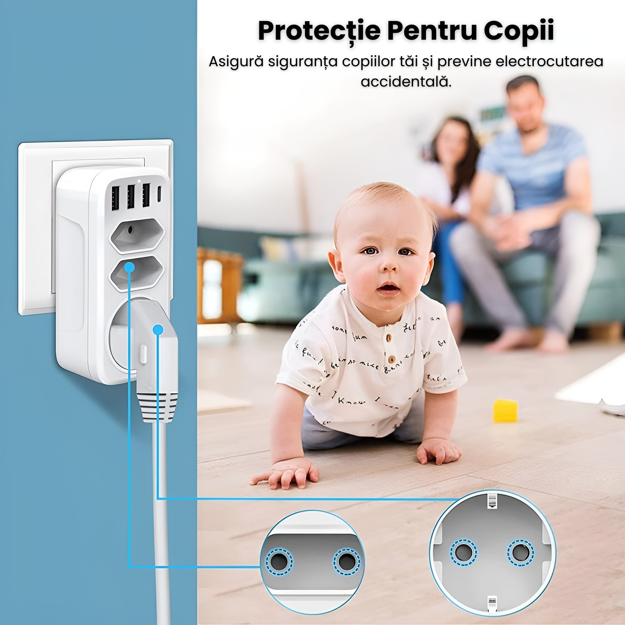 Adaptor Priza cu Camera Spion 64GB, Vala tech®️, Full HD 1080P ...