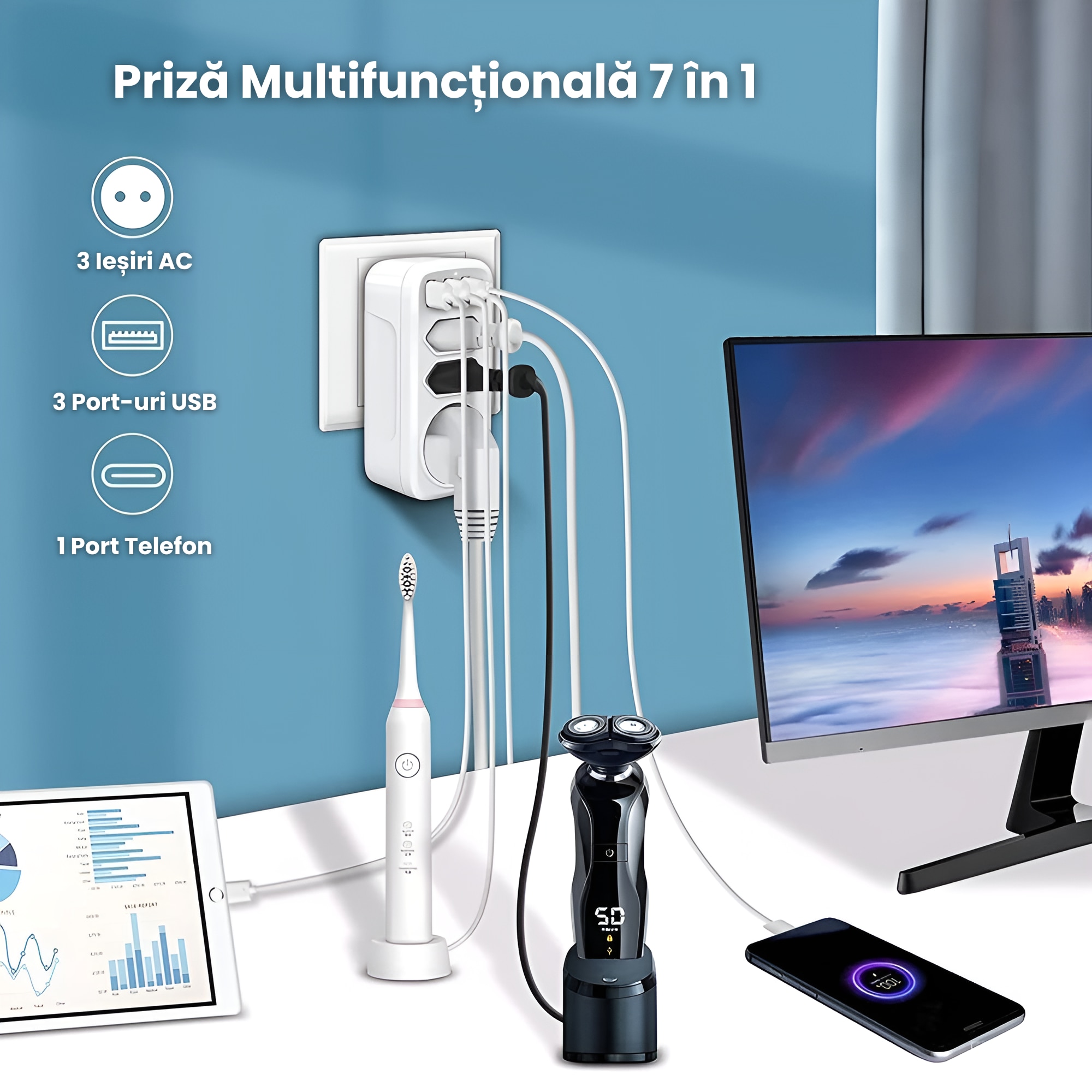 Adaptor Priza cu Camera Spion 64GB, Vala tech®️, Full HD 1080P ...