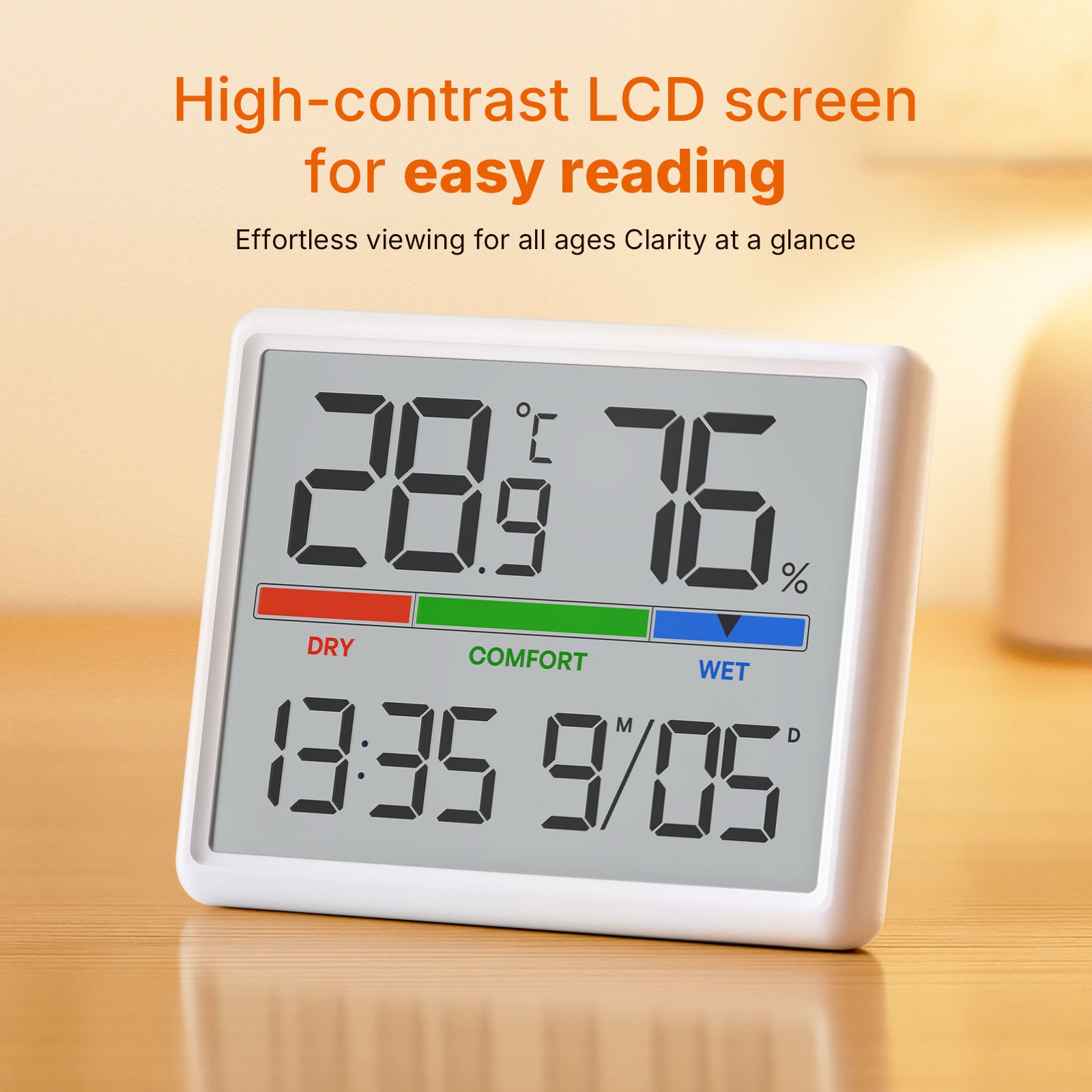 Termometru si Higrometru de camera, eleBite, portabil, indicator ...