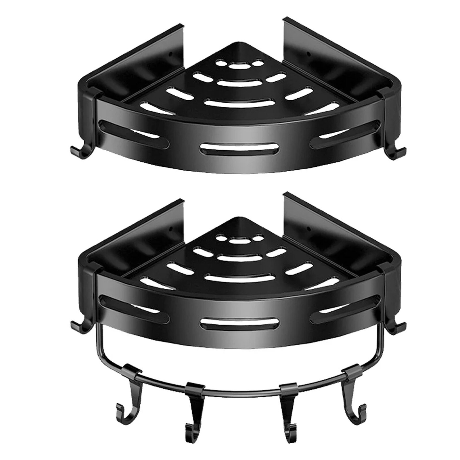 Raft de dus etajera colt pentru baie, Hggzeg, Set 2 bucati etajera de ...