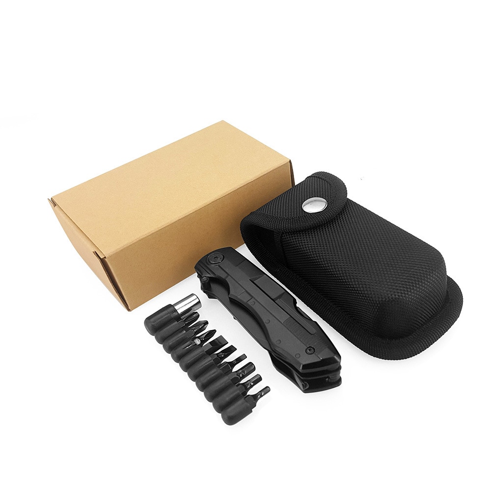 Set unelte multifunctionale, 14 in 1, cu 9 biti de surubelnita, otel ...