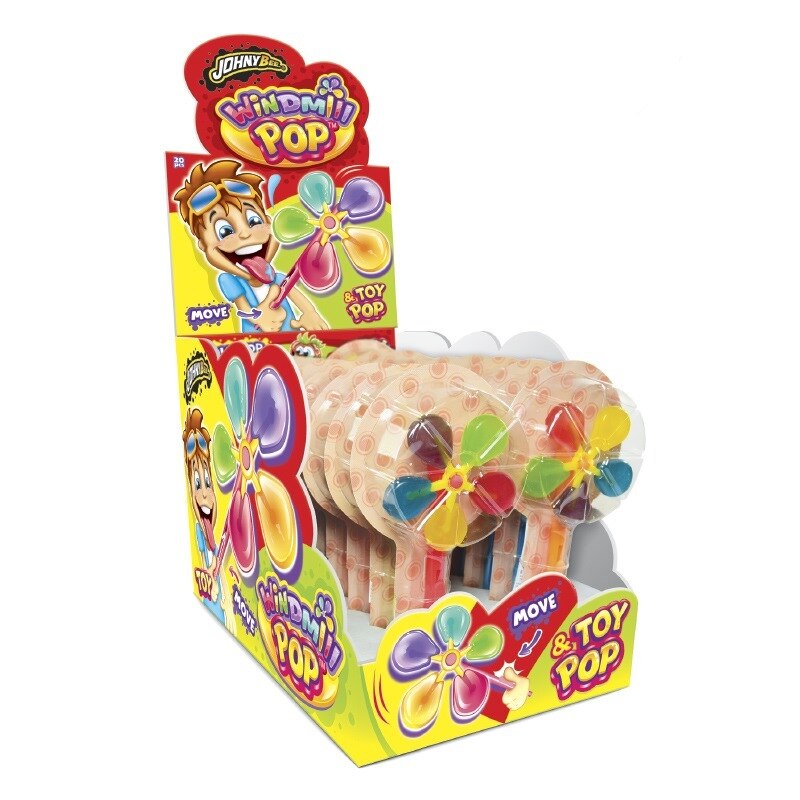 Johny Bee Windmill Pop - Acadele cu jucarie morisca 20 bucati x 24 gr ...