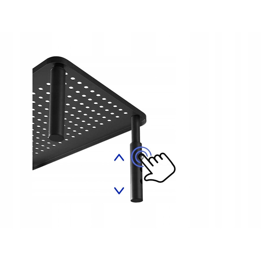 Stand cu sertar pentru monitor, Multimode, Reglabil, Perforat pentru ...