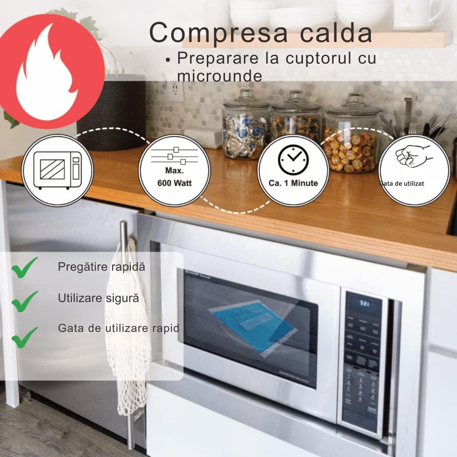 Compresa Termica cu Gel Cald-Rece Reutilizabila, 29x12cm, pentru Dureri ...