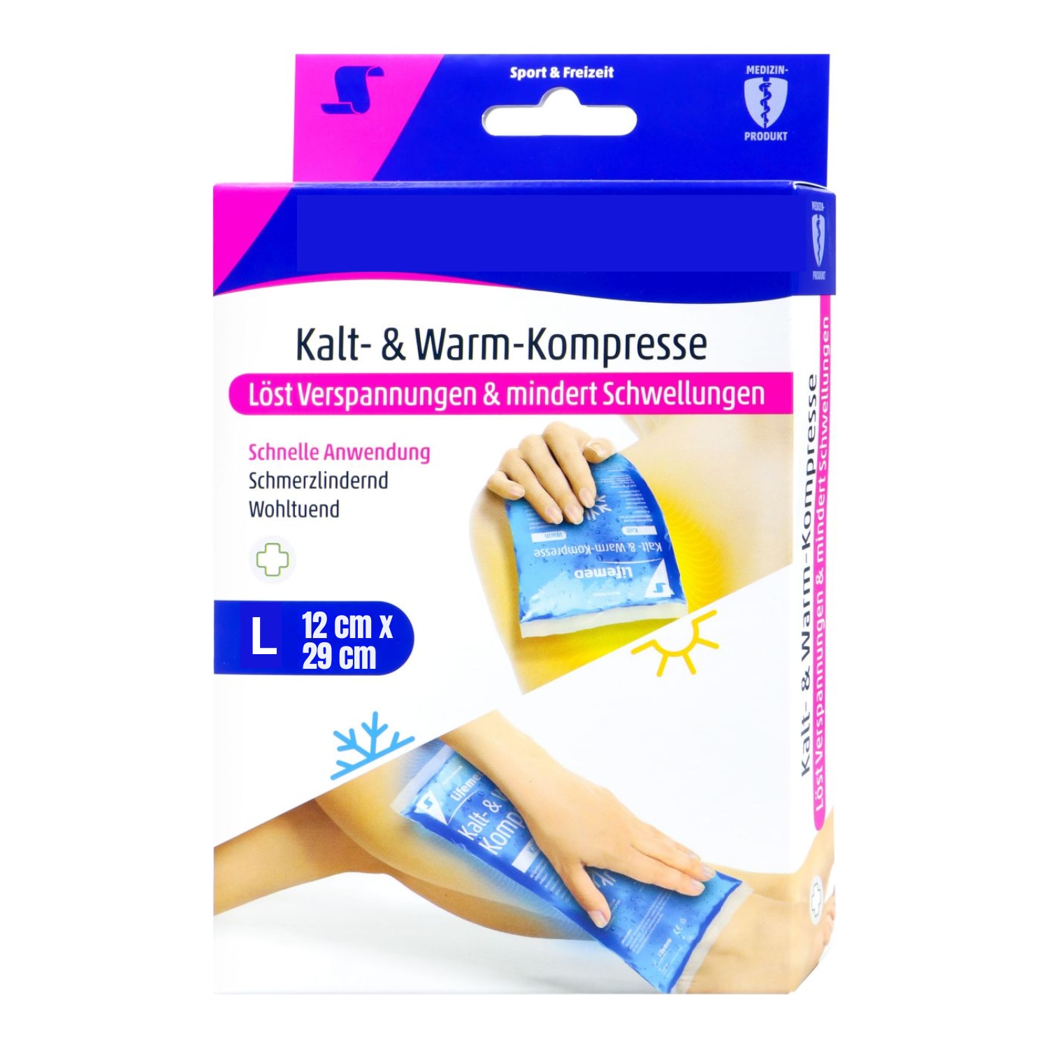 Compresa Termica cu Gel Cald-Rece Reutilizabila, 29x12cm, pentru Dureri ...