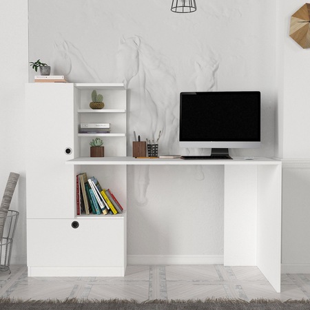 Birou WhiteEdge Design, UnicUtil, Dimensiuni 149.5 x 61.8 x 120 cm ...