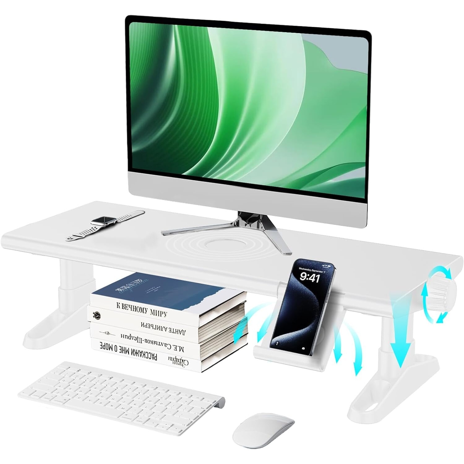Stand monitor LYCENXI, reglabil 4.5-6.3 inch, suport telefon ...
