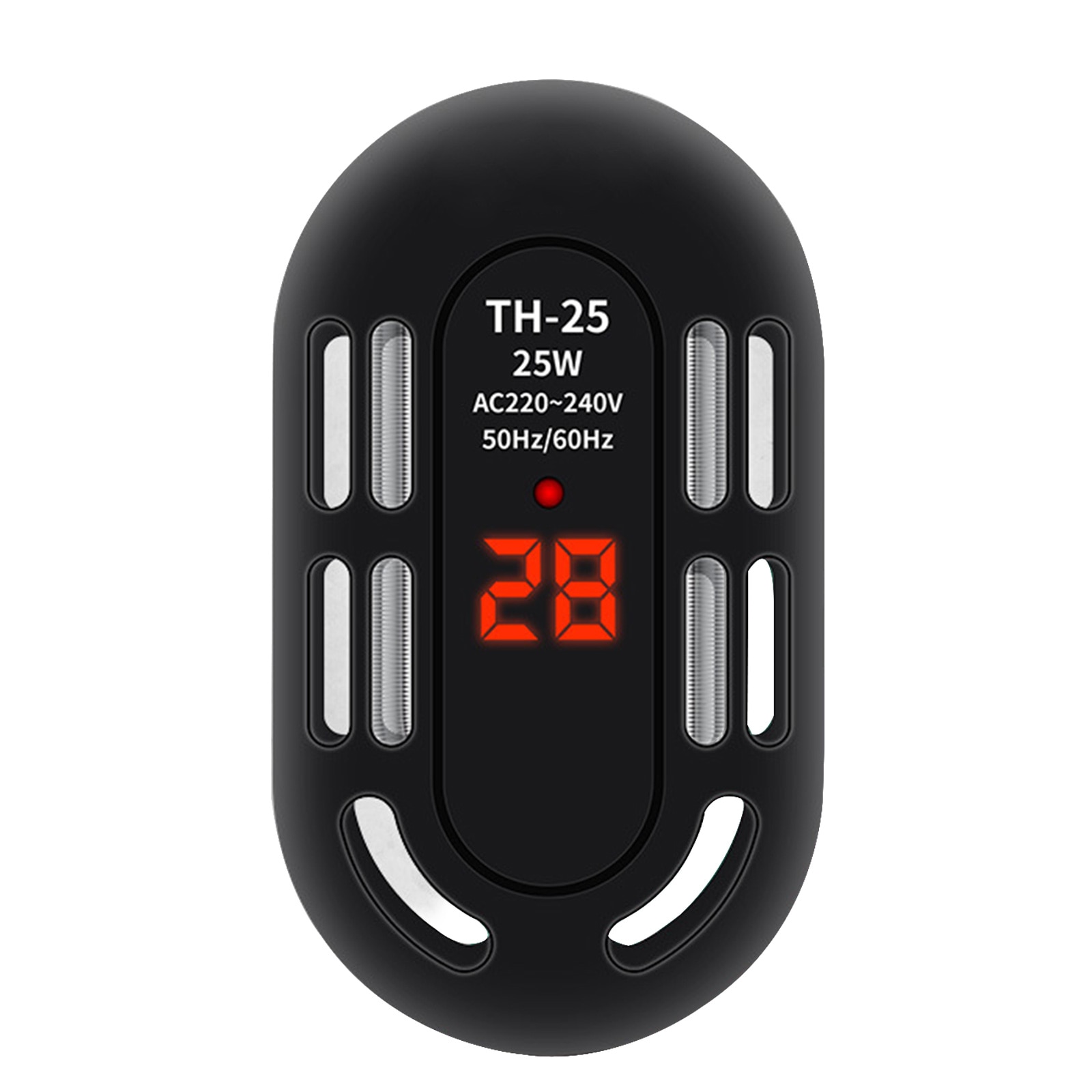 Incalzitor de acvariu mic, digital, 220V, 18-33°C, 6.8x12x3cm, negru ...