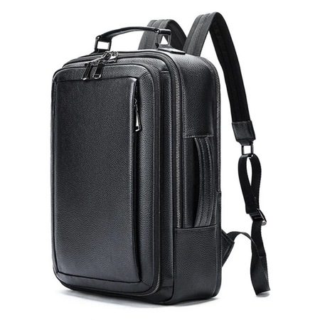 Rucsac laptop 15 din piele naturala, multifunctionala, BUSY LDY & GTM ...