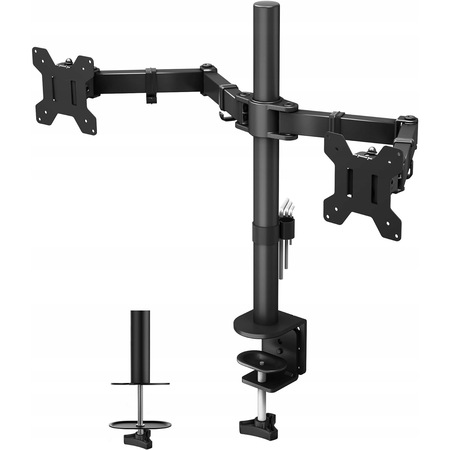 Suport pentru 2 monitoare Bontec, 13-27'', VESA 75x75mm/100x100mm ...