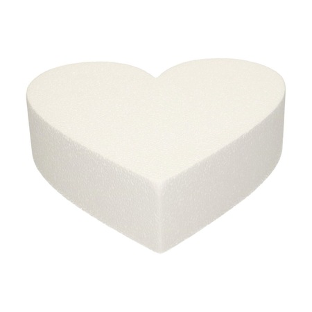 Inima polistiren, macheta tort Ø40 x 10 cm inaltimea, DecorMagic - eMAG.ro