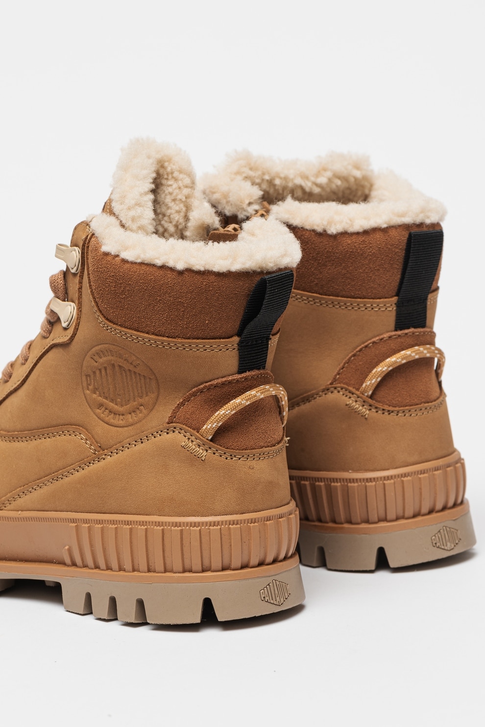 Palladium, Ghete de piele Pallashock, Caramel, 36 - eMAG.ro