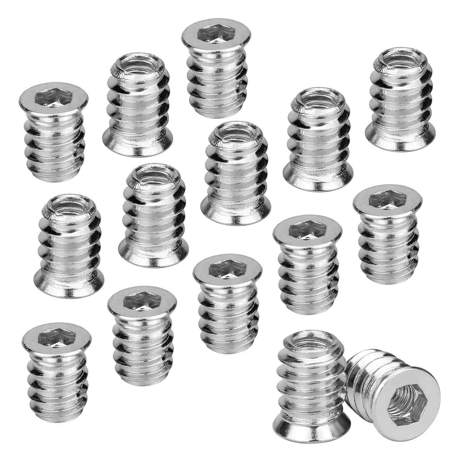 Set 100 insertii filetate, M6x15mm, pentru lemn - eMAG.ro