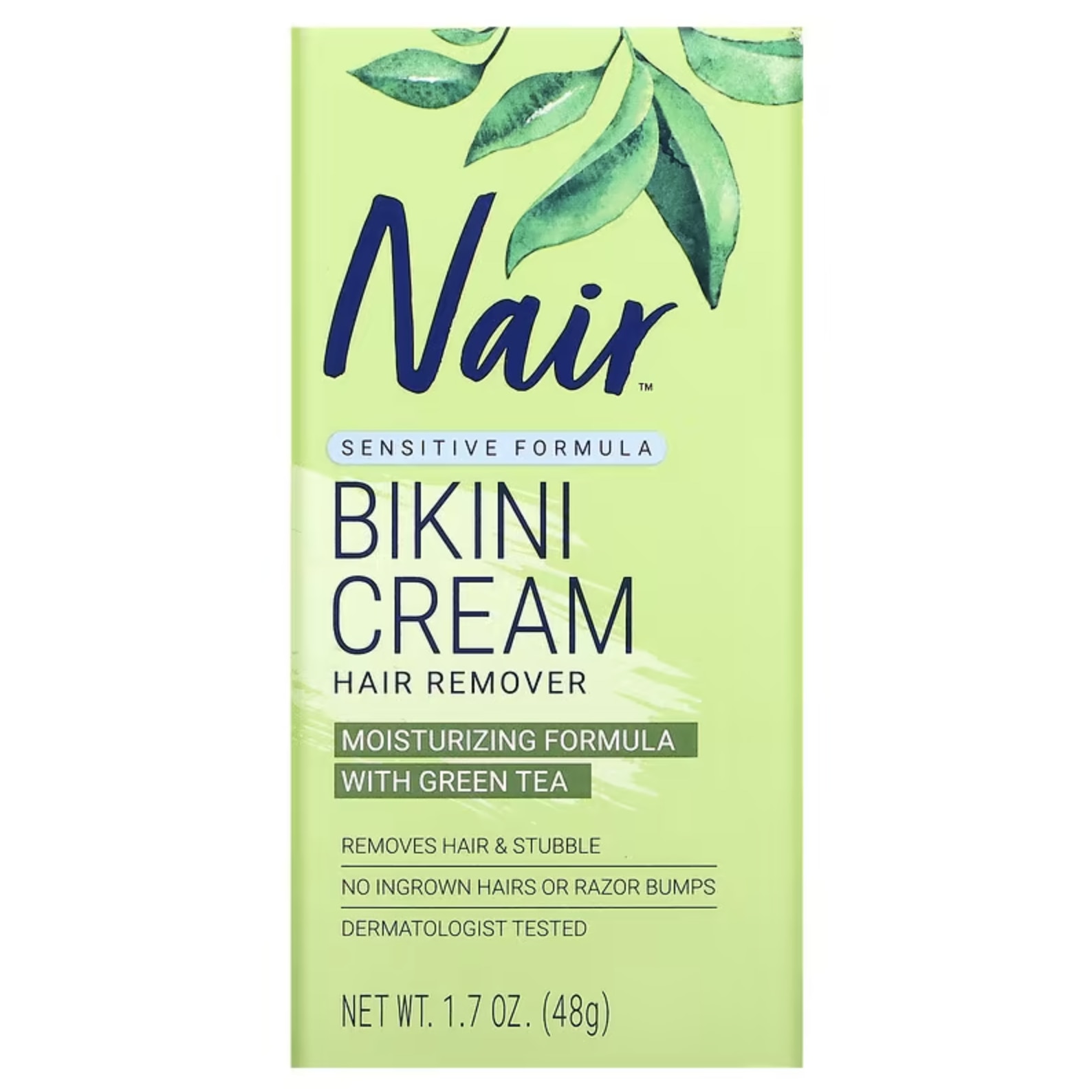 Crema depilatoare pentru zona bikini, Nair, formula hidratanta cu ceai ...