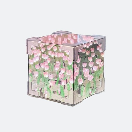 Lampa tip cub cu flori de lalea, multicolor, decorativ - eMAG.ro