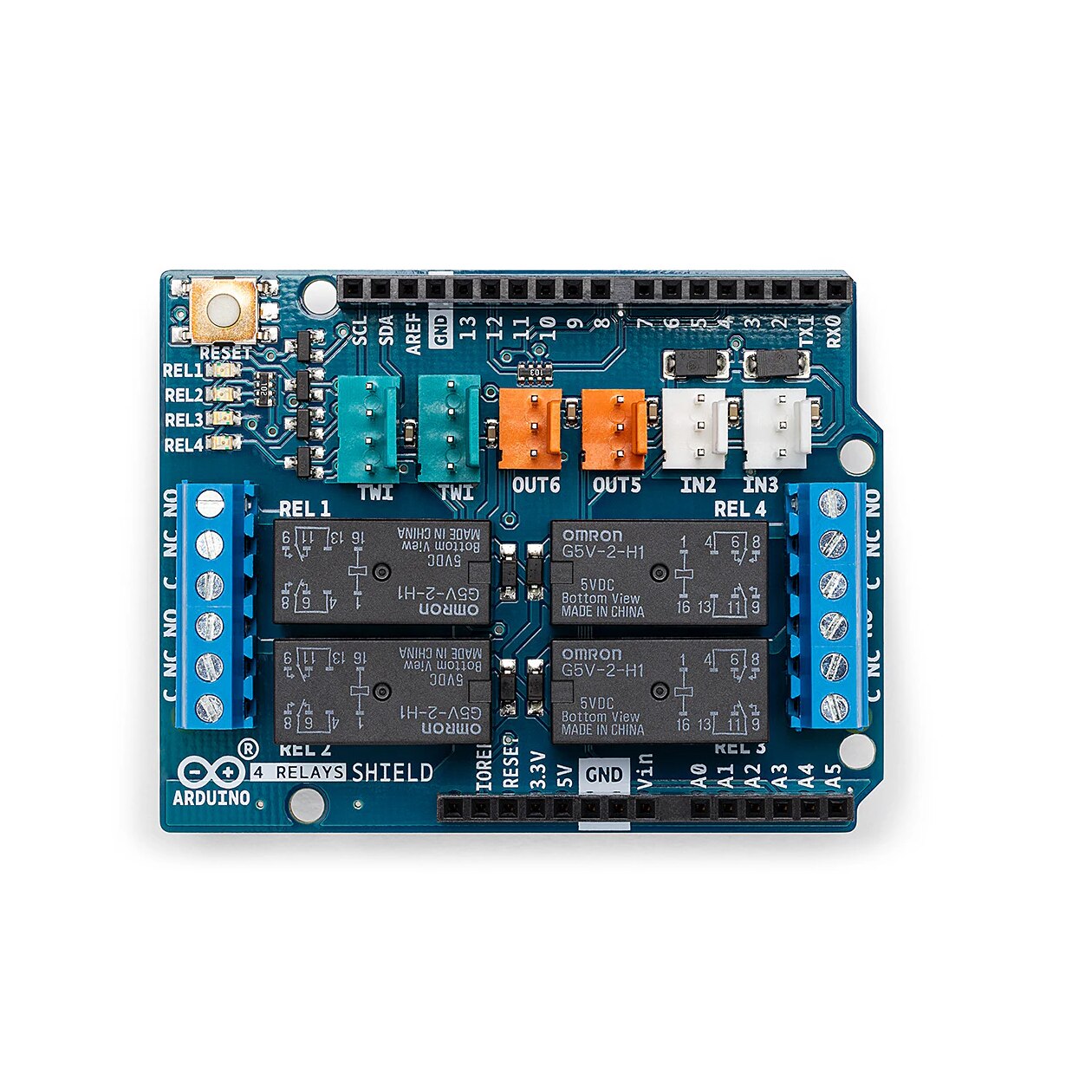 Modul compatibil Arduino Shield, 4 relee - eMAG.ro