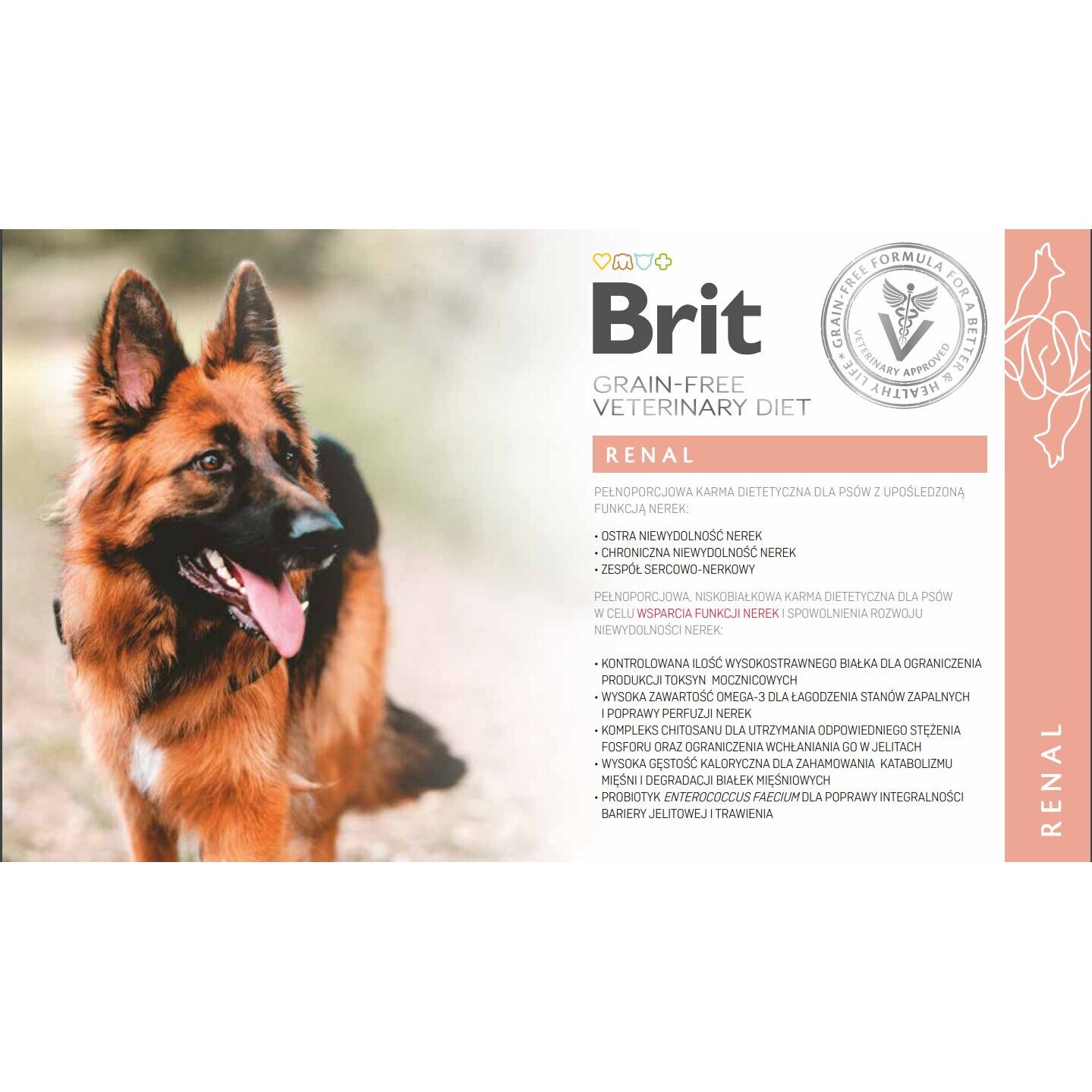 Мокра храна за кучета Brit Veterinary Diets Renal, поддържаща бъбреците ...
