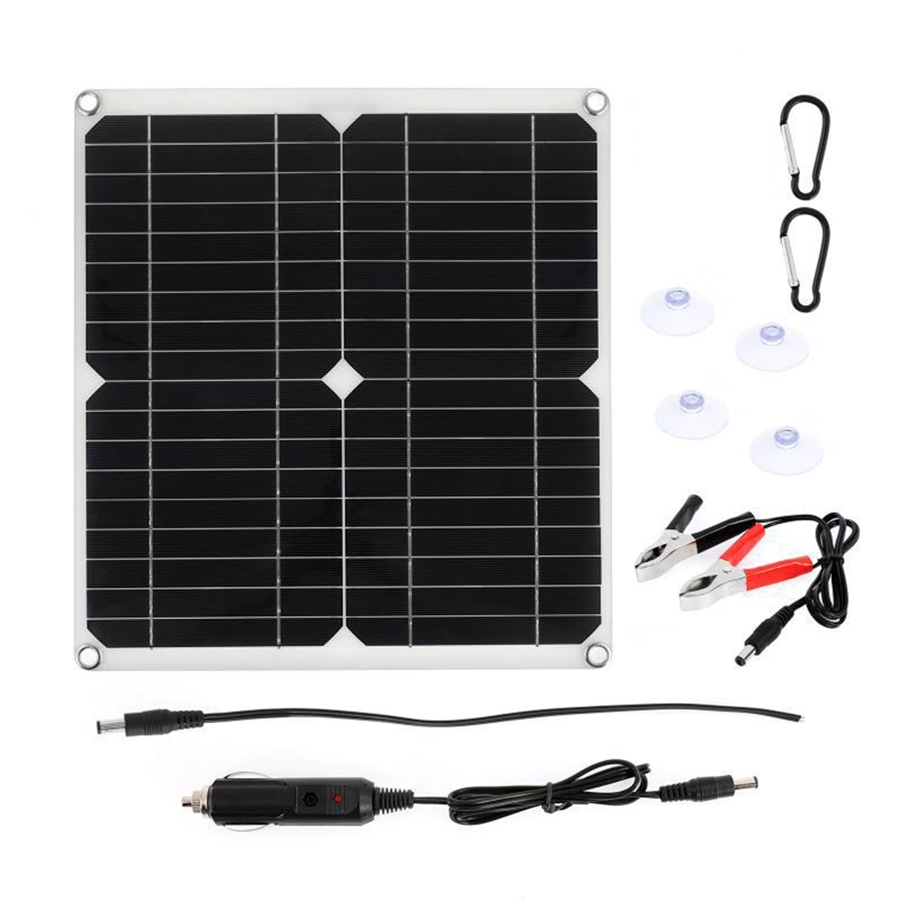 Kit incarcator baterie cu panou solar 20W - eMAG.ro
