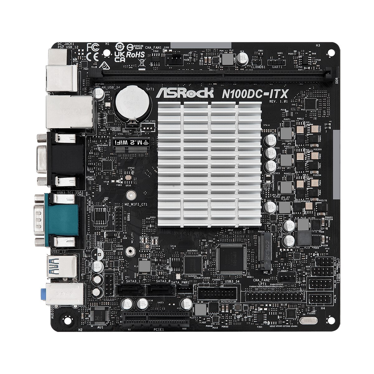 Alaplap ASROCK N100DC-ITX, Intel® négymagos processzor N105, Mini-ITX ...