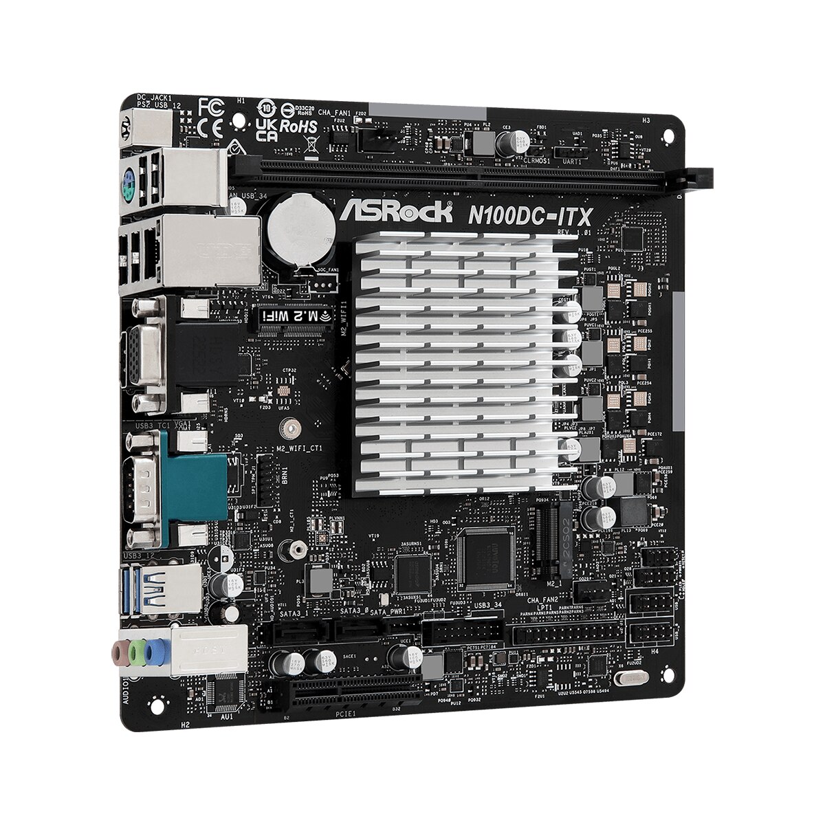 Alaplap ASROCK N100DC-ITX, Intel® négymagos processzor N105, Mini-ITX ...