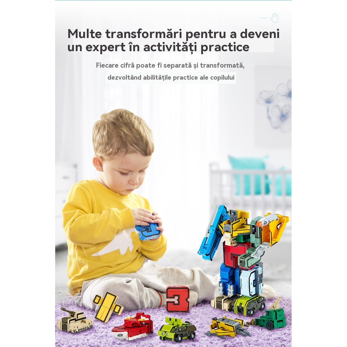 10 Digital DIY Transformer Robot Set, ZOUN, Numere 0-9, Combinatie ...
