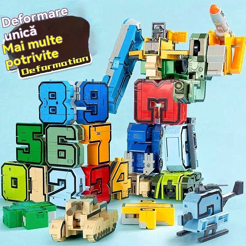10 Digital DIY Transformer Robot Set, ZOUN, Numere 0-9, Combinatie ...