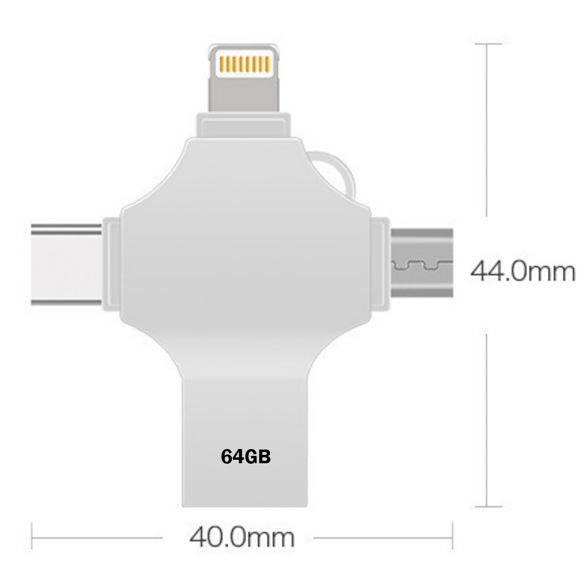 Stick USB 64GB 4-in-1 Ultra Rapid – Lightning / USB 3.0 / Type-C ...