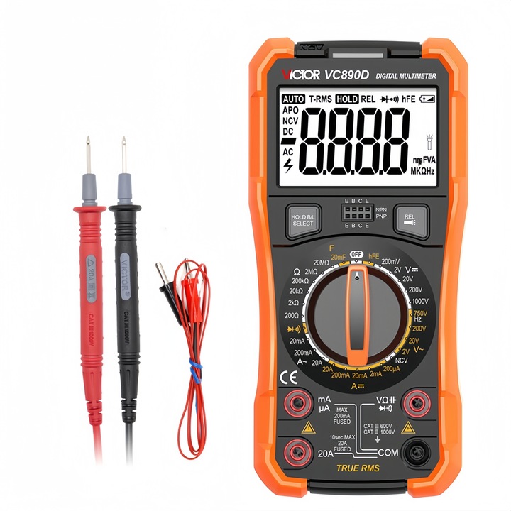 Multimetru smart digital, XINLOSHU®, Masoara curent DC/AC, Voltaj ...