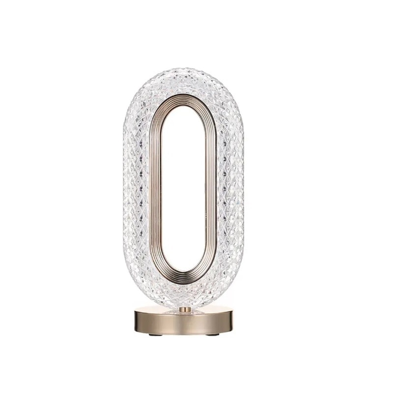 Veioza Diamond LED, acril, touch, lumina calda/rece/neutra, cu baterie ...