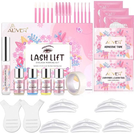 Kit profesional pentru Laminarea Genelor, Efect de Alungire, Curbare si ...