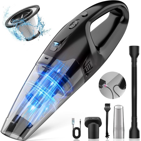 Mini Aspirator Auto Portabil Profesional, Elindor®, de Mana, Fara Fir ...