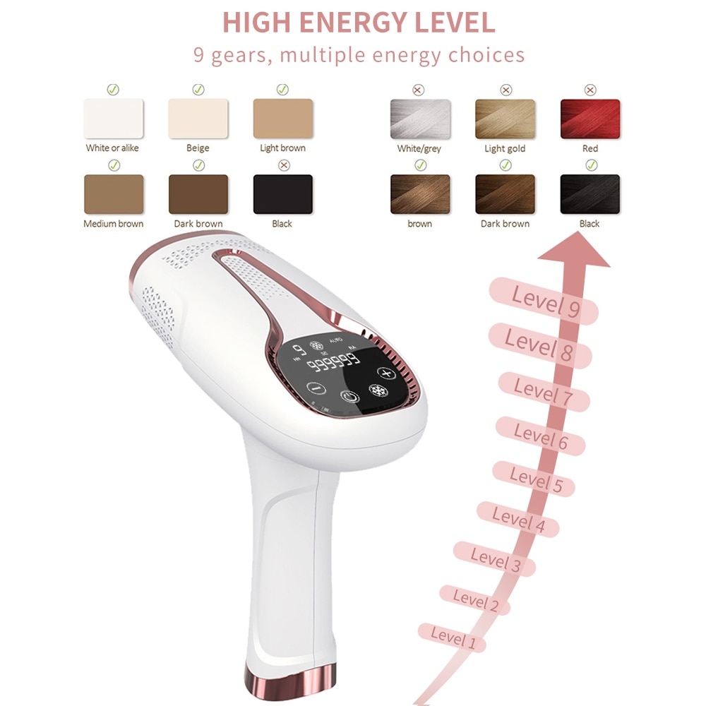Epilator IPL chigoods®, epilare definitiva fara durere, 999.999 ...