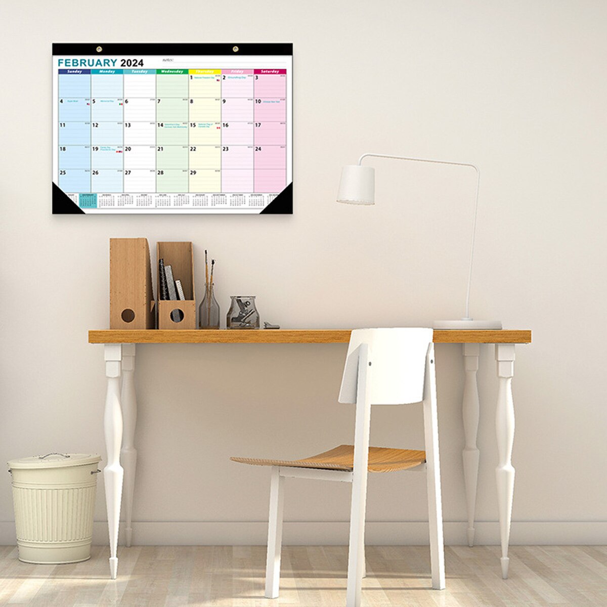 Calendar de birou 2024-2025, hartie, 43 x 30.5 cm, multicolor - eMAG.ro