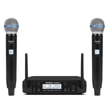 Microfon fara fir Set microfoane wireless Profesionale UHF BOMGE GLXD4 ...