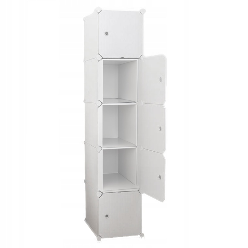 Dulap modular cu 5 rafturi, 185x39x37 cm, alb, Rebiko - eMAG.ro