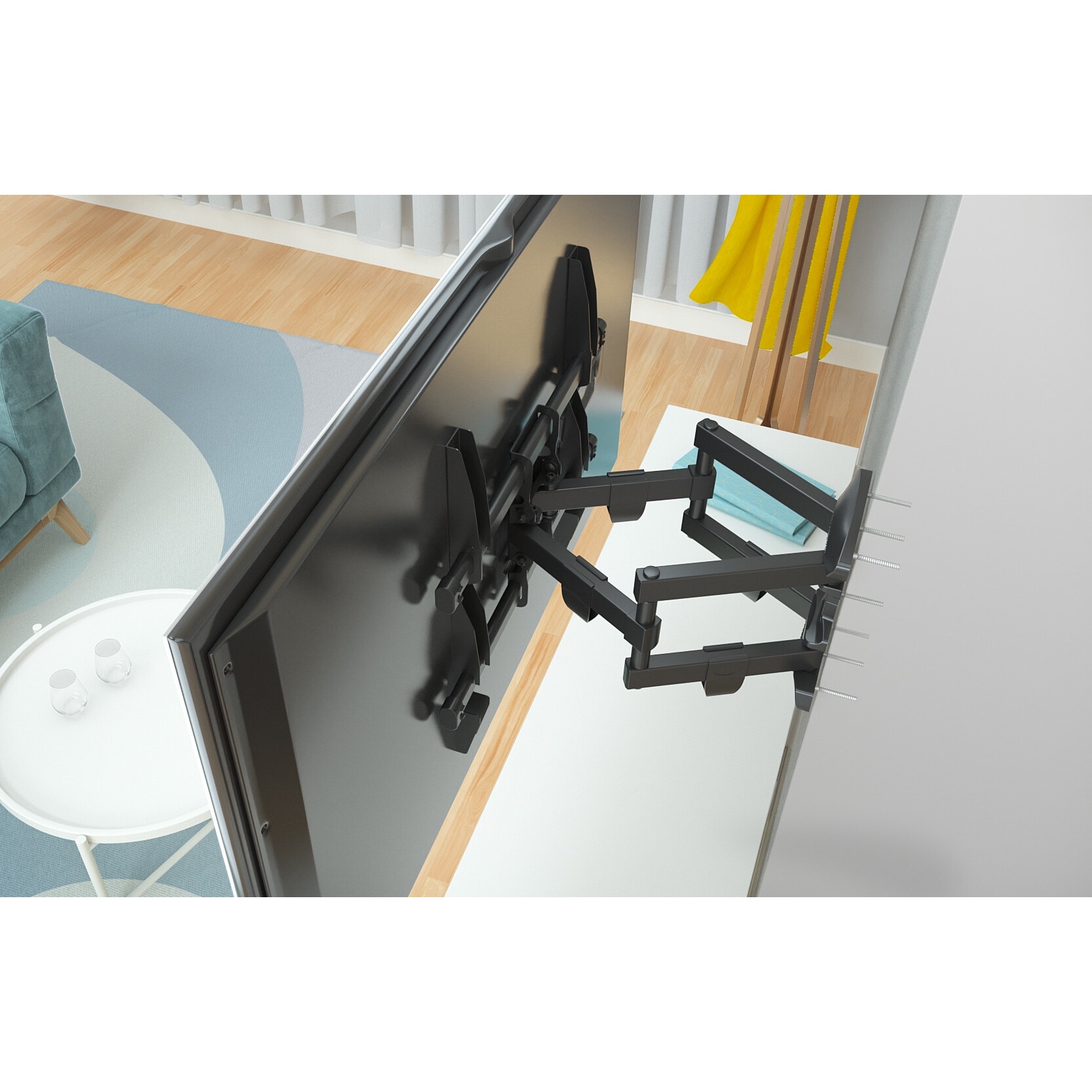 Suport TV de Perete, Universal, Pivotant, Diagonala 32″ - 70″ ( 80 - 178 cm ), Max 40 kg, Vesa ...