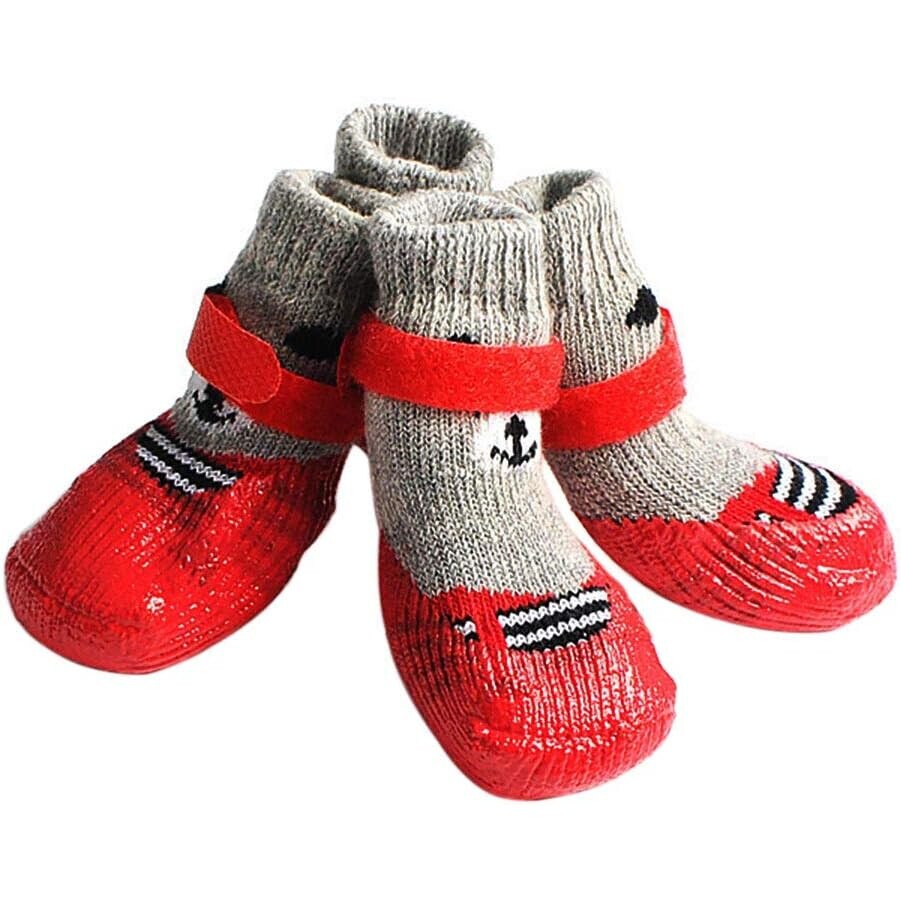 Set 4 incaltari pentru caini mici, Jormftte, impermeabili ...