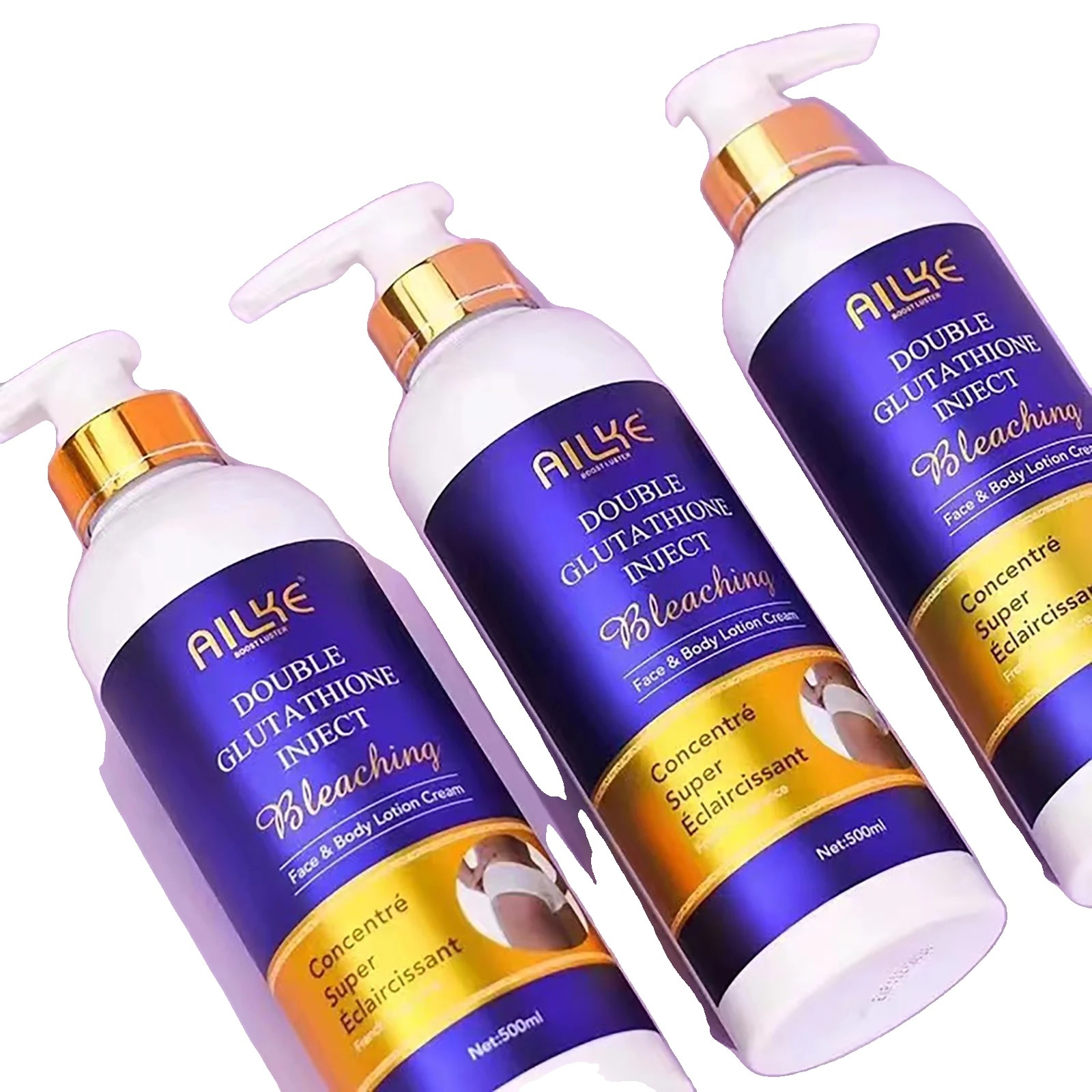 Lotiune de corp, 3 in 1 set, 500ml, albire si hidratare, piele uscata ...